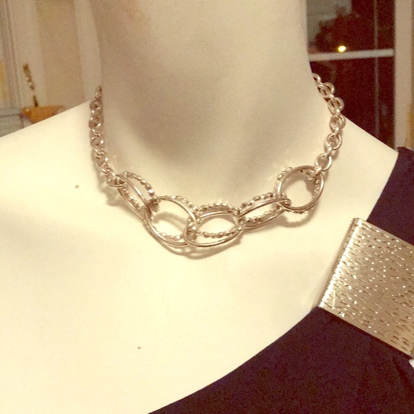 Jewelry | Silver Loop Necklace 14 Statement Piece Vintage | Poshmark